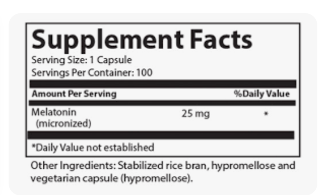 Melatonin SR 25 mg | Blades Wellness